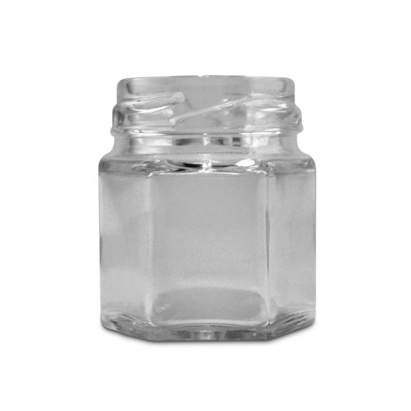 FRASCO DE VIDRIO HEXAGONAL 45 ML - Envases y Plasticos Superior
